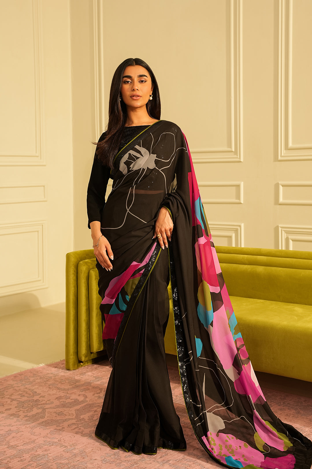 Douzai Saree & Crop Top – Lulusar